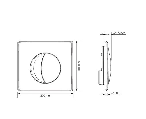 Siamp Moon Flush Plate -Kingsway Plumbing